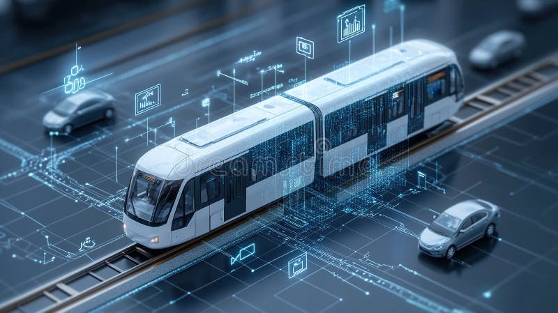 Smart Urban Transport System with Interconnected Vehicles Stock ...
