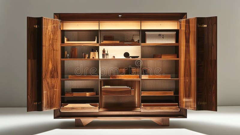 Smart Vertical Storage in Compact Apartment Design . Stock Image ...