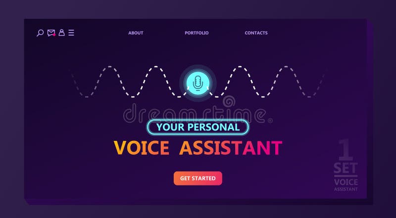 Smart Voice Assistant Vector Illustration Concept Stock Vector ... Smart Voice Assistant Vector Illustration Concept Stock Vector ...