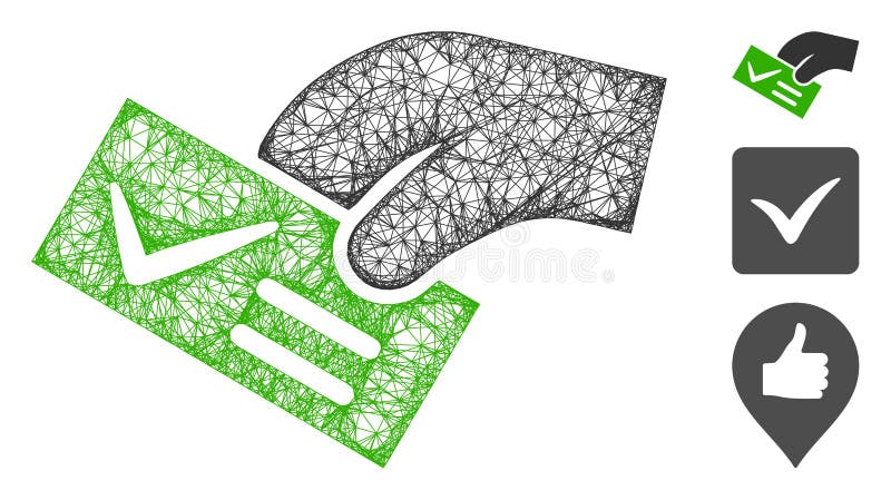 Smart Vote Polygonal Web Vector Mesh Illustration Stock Illustration ...