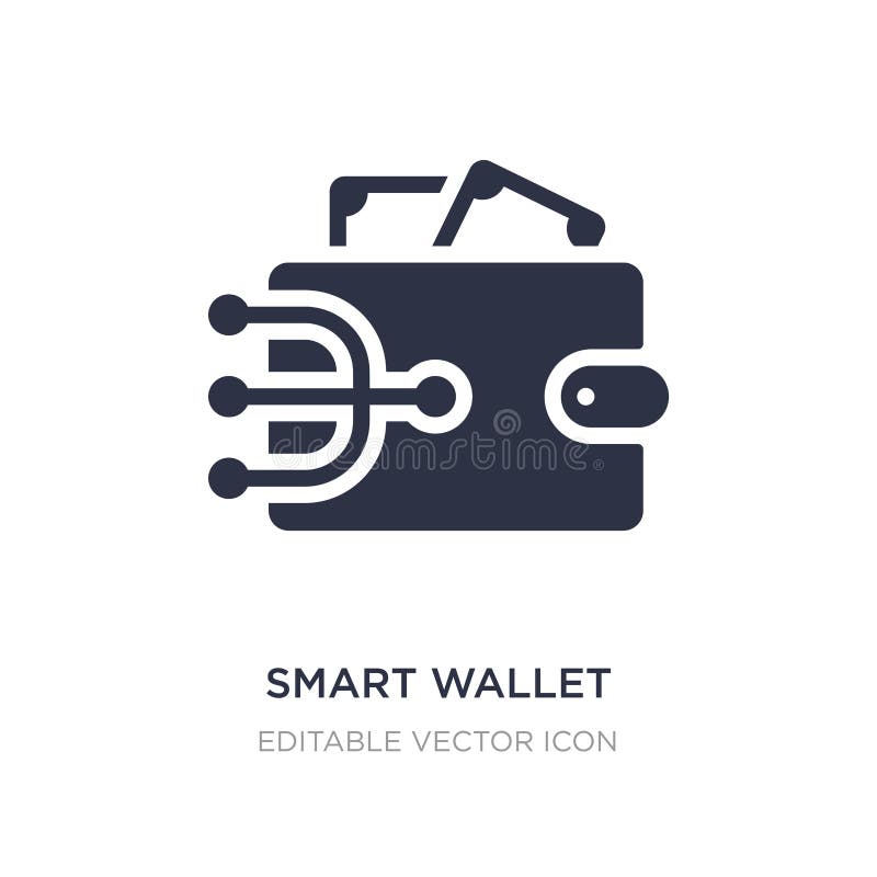 Smart Wallet Icon Vector Sign and Symbol Isolated on White Background ...