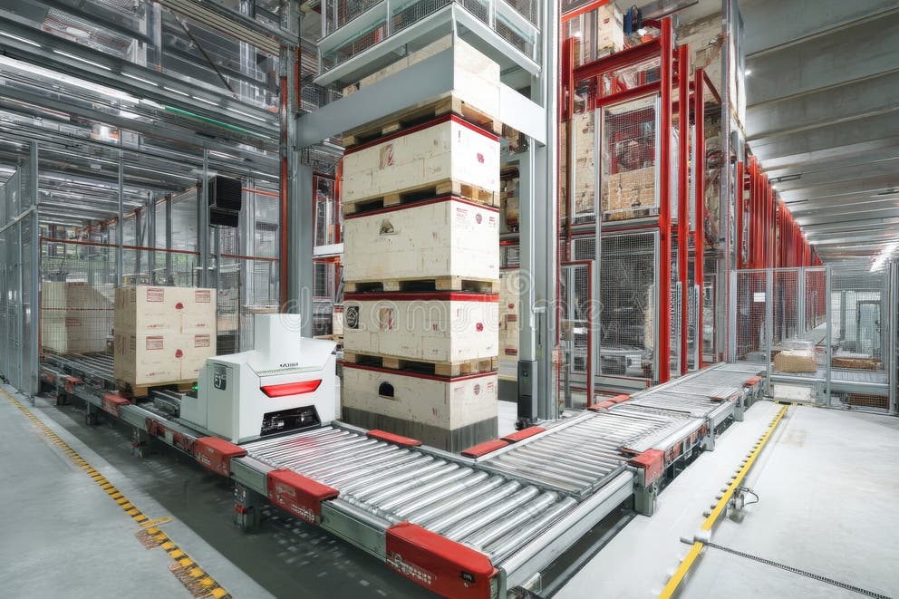Smart Warehouse Automation with Conveyor Belts and Robots for Efficient ...