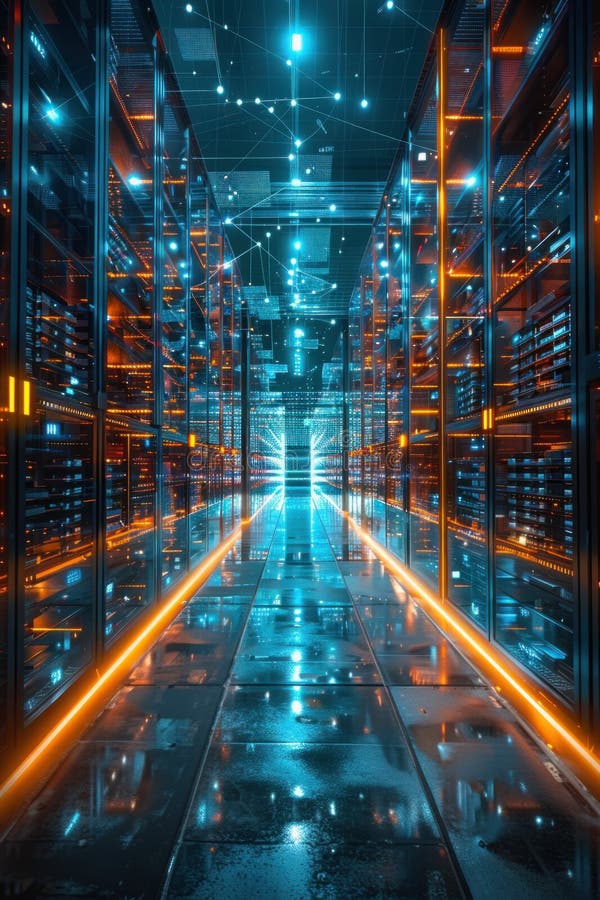 Smart Warehouse Logistic, Hightech Warehouse Filled with Automated ...