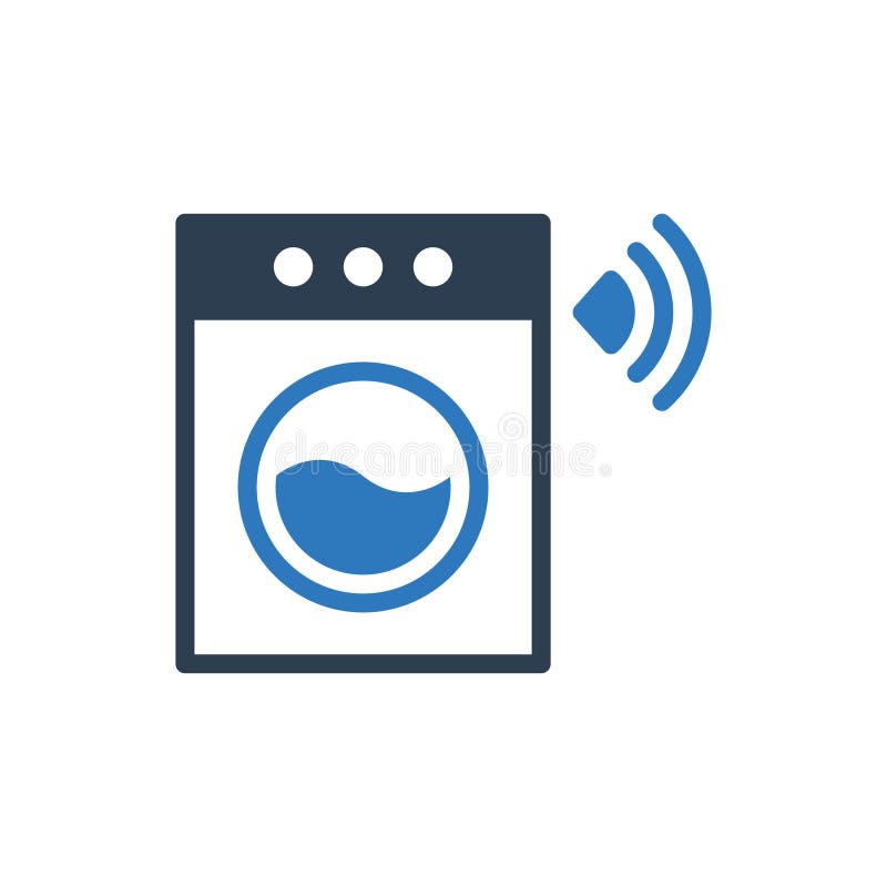 Smart washing machine icon stock vector. Illustration of sign - 362407127