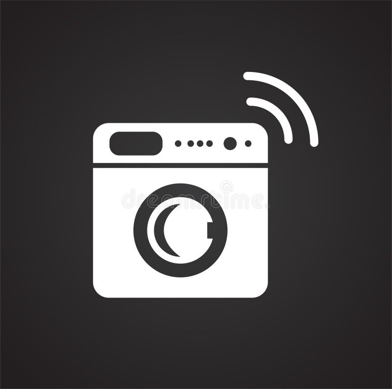 Smart Washing Machine on White Background for Graphic and Web Design ...