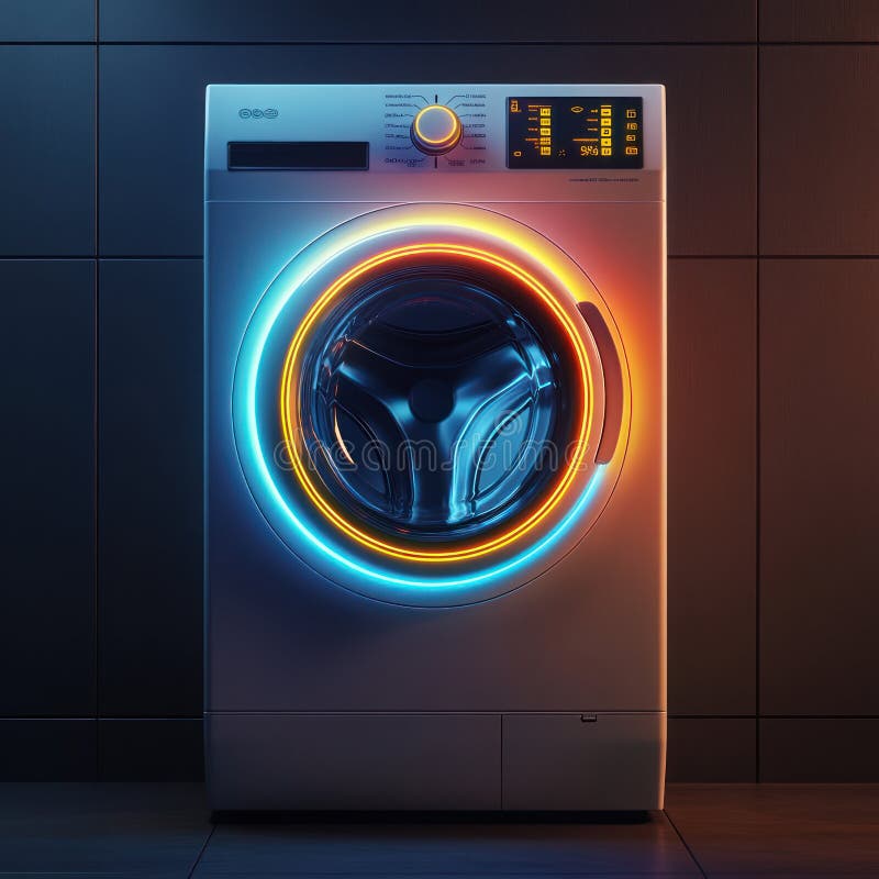 Interactive Visual Guide To Smart Washing Machine Features Stock ...