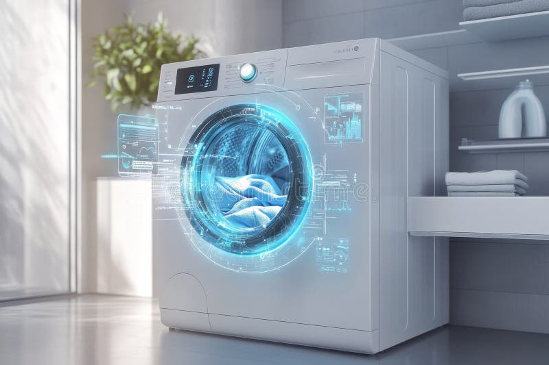 Smart Washing Machine Showcases Advanced Technology and Sleek Design in ...
