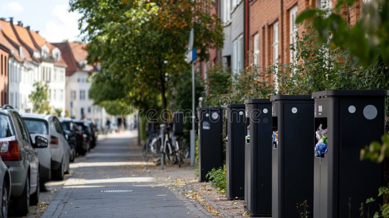 Smart Waste Management Solution in City Streets with Recycling Bins and ...