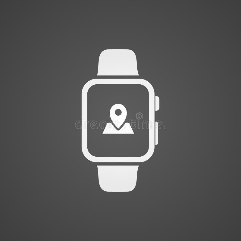 Smart Watch with Application Icon on Screen. Stock Vector ...