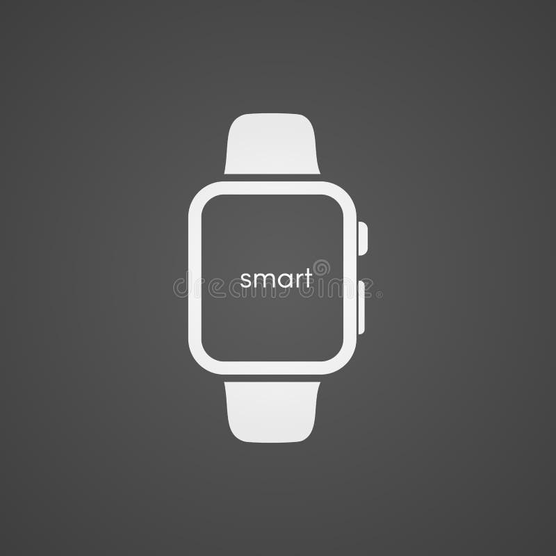 Smart Watch with Application Icon on Screen Stock Vector - Illustration ...