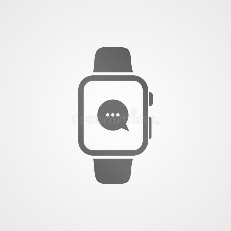 Smart Watch with Application Icon on Screen Stock Vector - Illustration ...