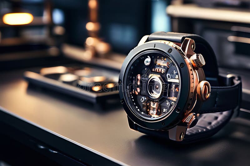 Smart Watch Case Analysis a Camera Mounted on a Watchmakers Benc Stock ...