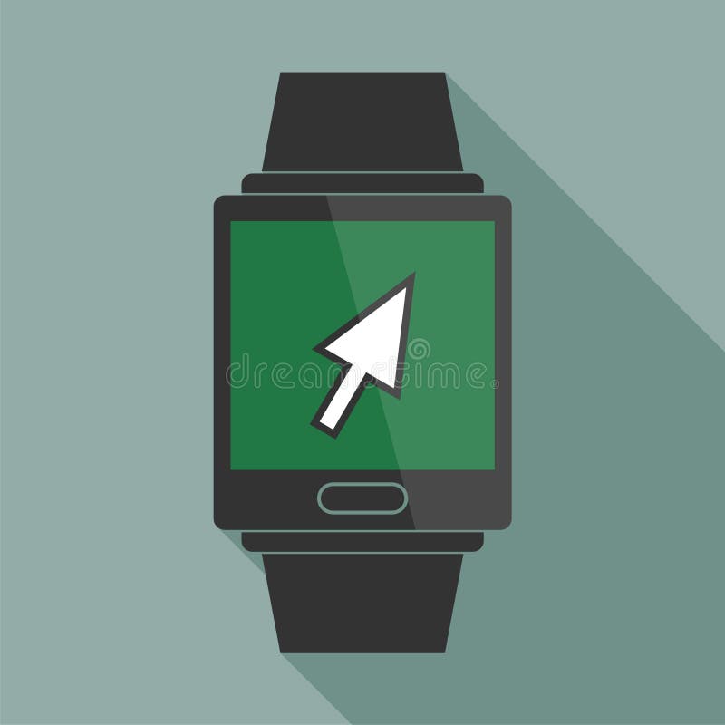Smart watch with cursor stock vector. Illustration of network - 127021812