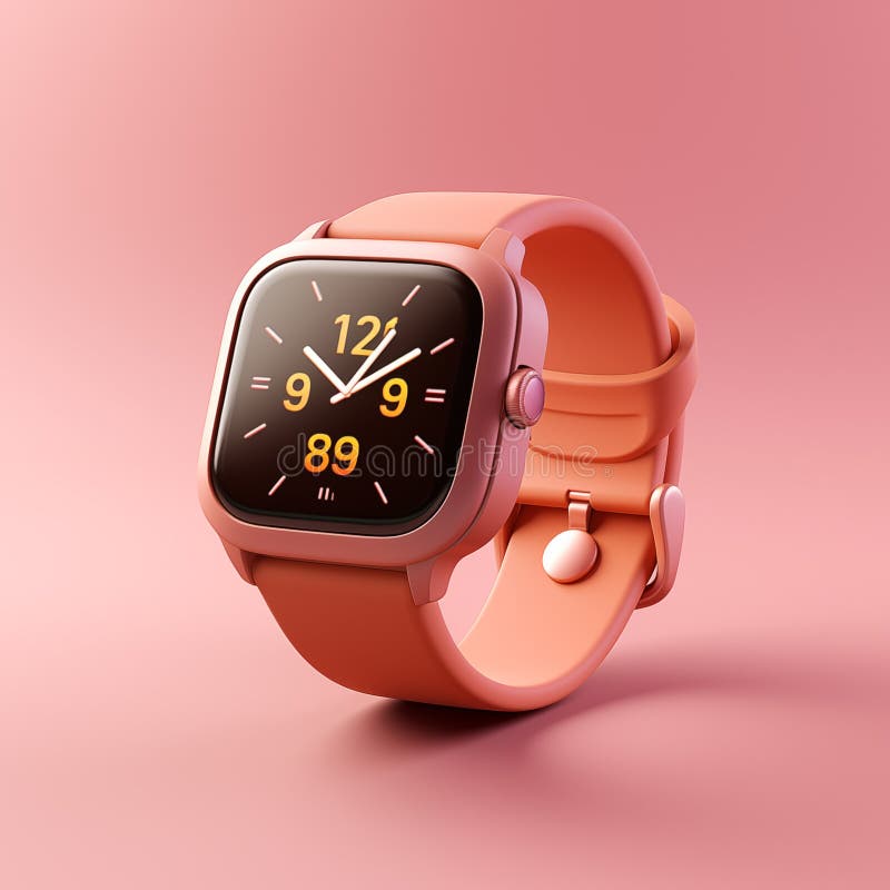 Smart Watch Device. 3d Illustration by Generative Ai Stock Illustration ...