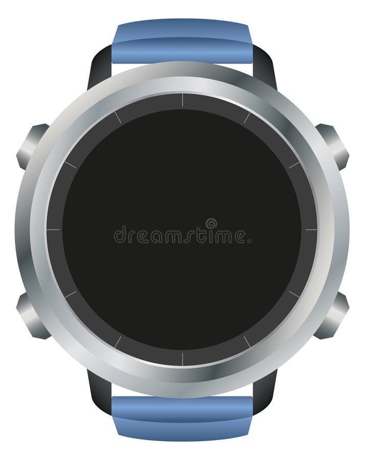 Smart Watch Display - Front View Stock Vector - Illustration of gadget ...