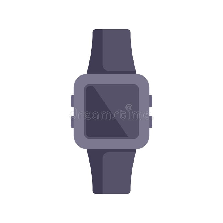 Smart Watch Displaying Empty Screen on Wristband with Buckle Stock ...
