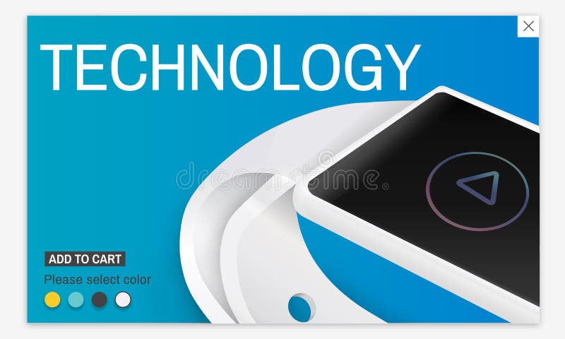 Smart Watch Gadget Invention Technology Concept Stock Illustration ...