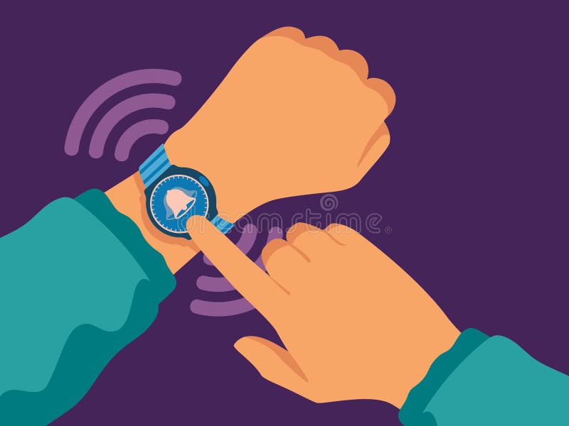Smart Watch Gesture Concept. Modern Smartwatch with Touch Screen ...