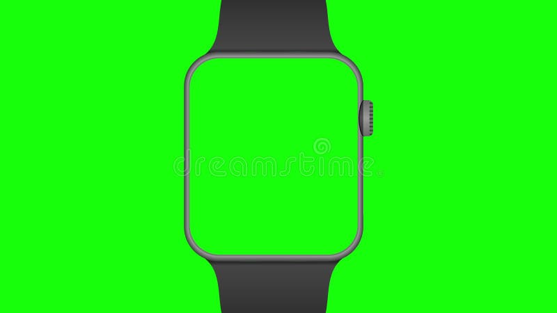 Smart Watch with Green Screen. Animated Mockup with Motion Zoom Effect ...