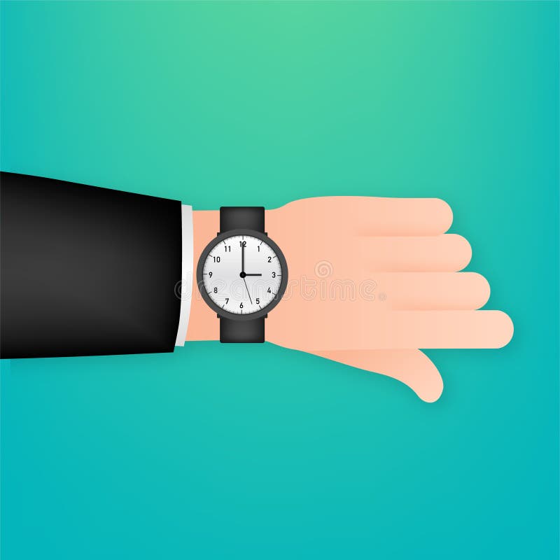 Smart Watch on the Hand. Concept Wearable Technology. Time Management ...