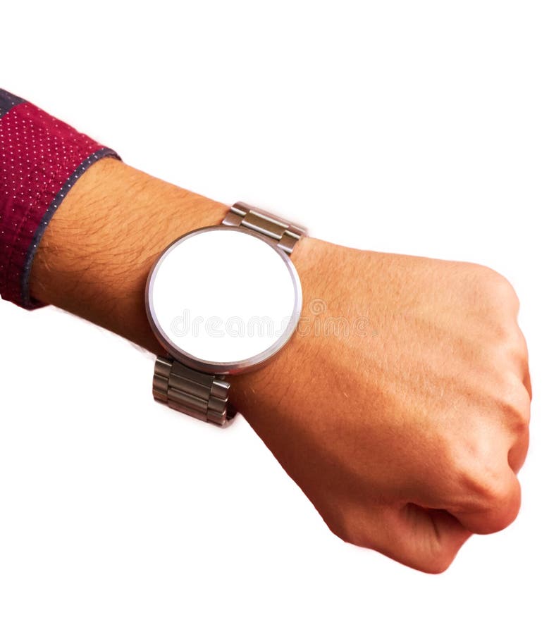 Smart watch on hand stock photo. Image of mobility, connection - 128910156
