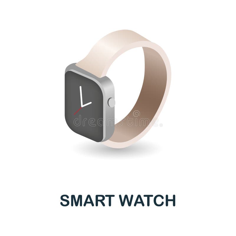 Smart Watch Icon. 3d Illustration from Internet of Things Collection ...