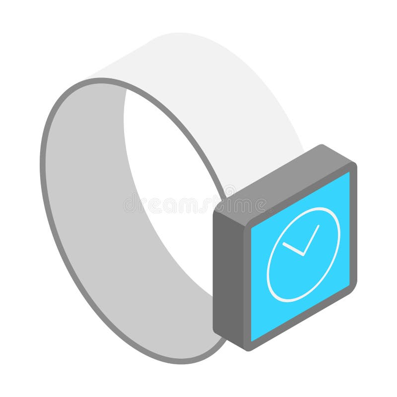 The Smart Watch Icon, Isometric 3d Style Stock Vector - Illustration of ...