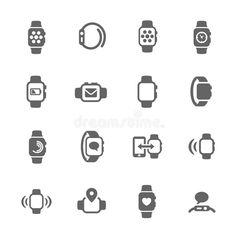 Smart Watch Silver and Gold Color. Stock Vector - Illustration of gold ...