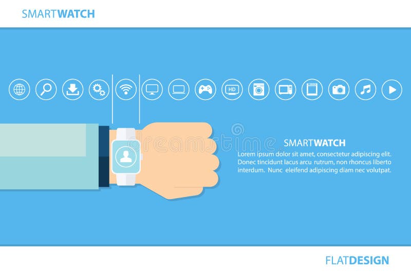 Smart Watch and Internet of Things Concept. Smart Watch and Smart Home ...