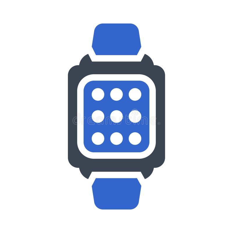 Smart watch menu icon stock vector. Illustration of vector - 203763422