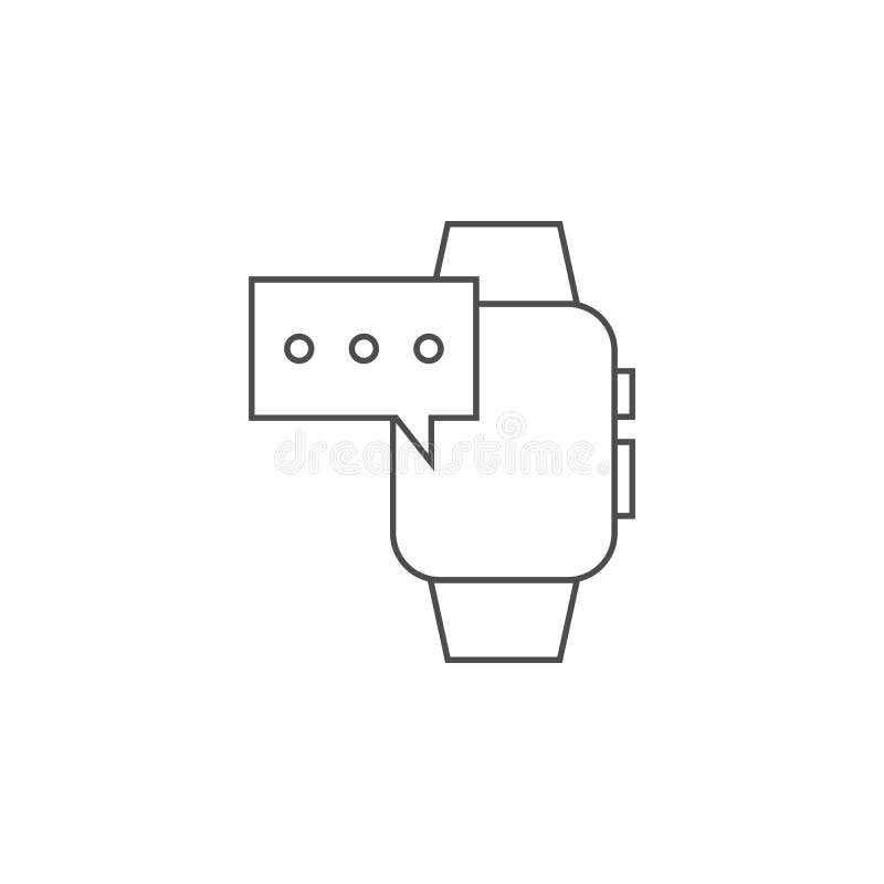 Smart Watch Message Icon. Element for Mobile Concept and Web Apps Stock ...
