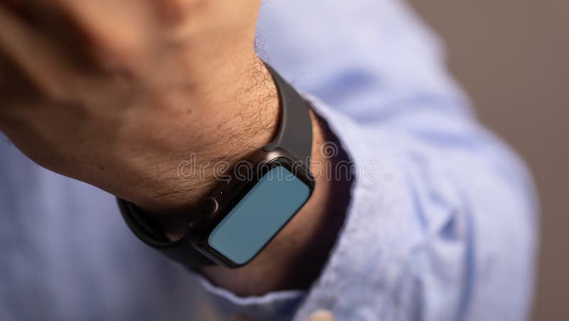 A Smart Watch Modern on Hand Stock Image - Image of phone, wrist: 181295663