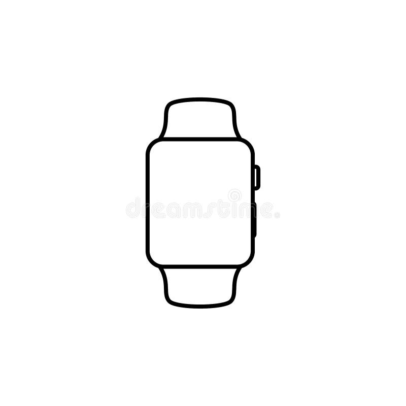 Smart Watch in Modern Style. White Background Stock Vector ...