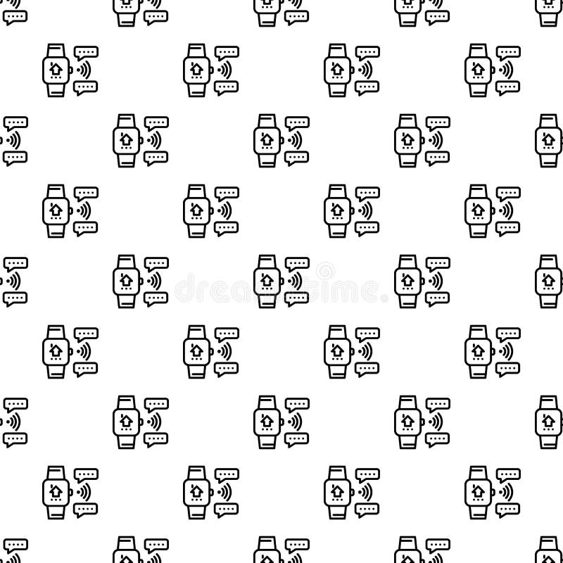 Smart Watch Pattern Seamless Stock Vector - Illustration of background ...