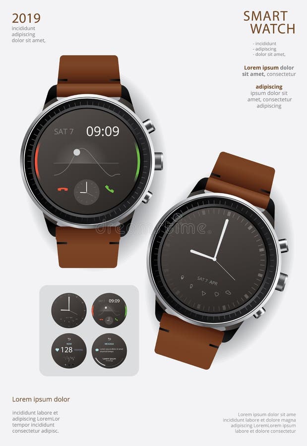 Smart Watch Poster Design Template Stock Vector - Illustration of ...