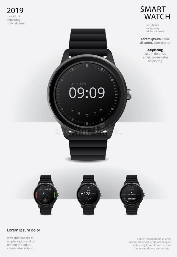 Smart Watch Poster Design Template Stock Vector - Illustration of ...