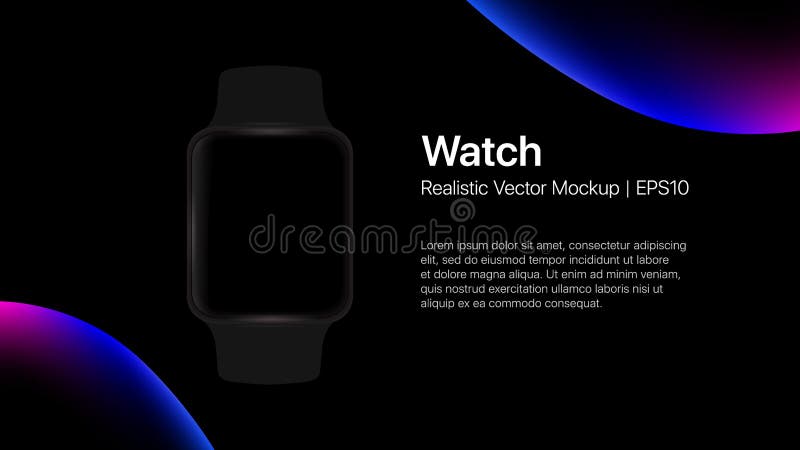 Smart Watch Presentation Slide Template Stock Vector - Illustration of ...