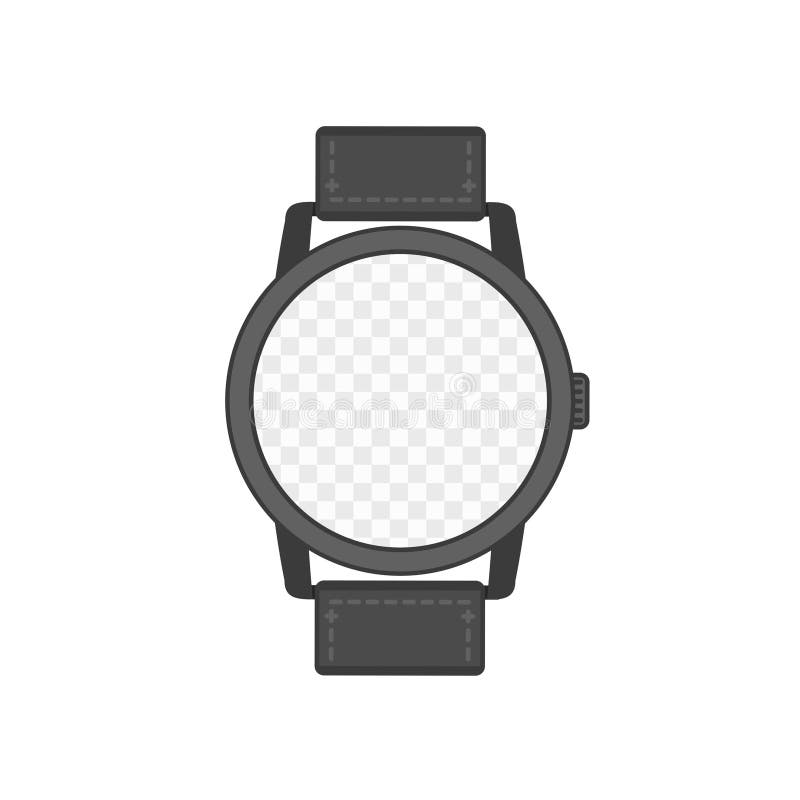 Smart watch round template stock illustration. Illustration of strap ...