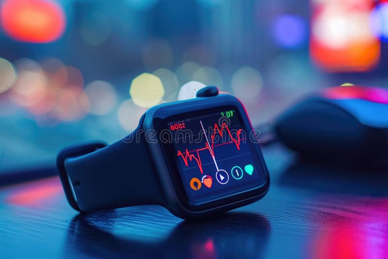 A Smart Watch is Seen Sitting on Top of a Table, Exhibiting Its Sleek ...