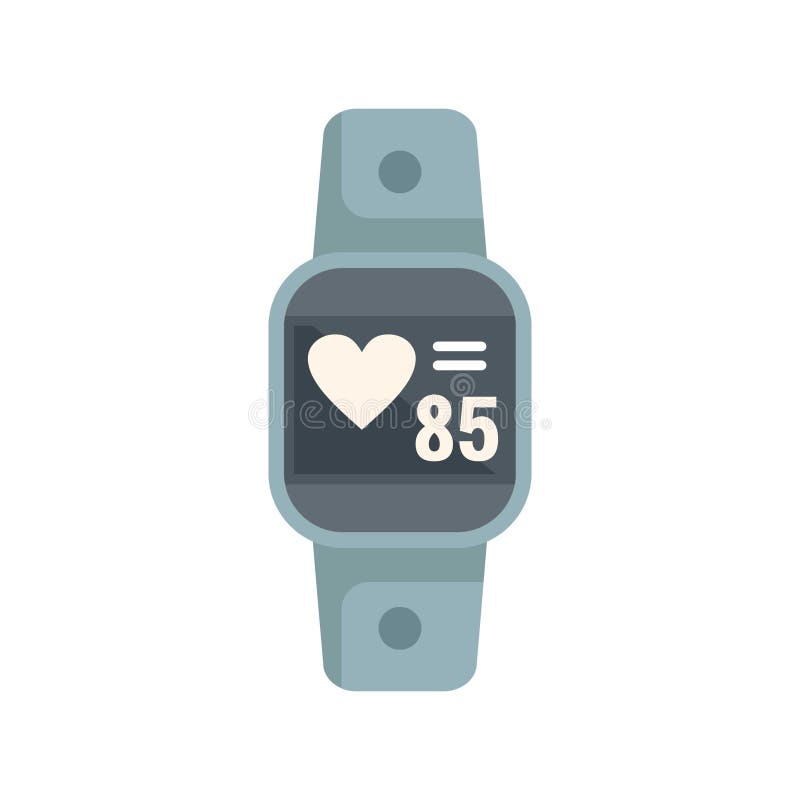 Smart Watch Showing Heartbeat Rate on Screen Icon Stock Vector ...