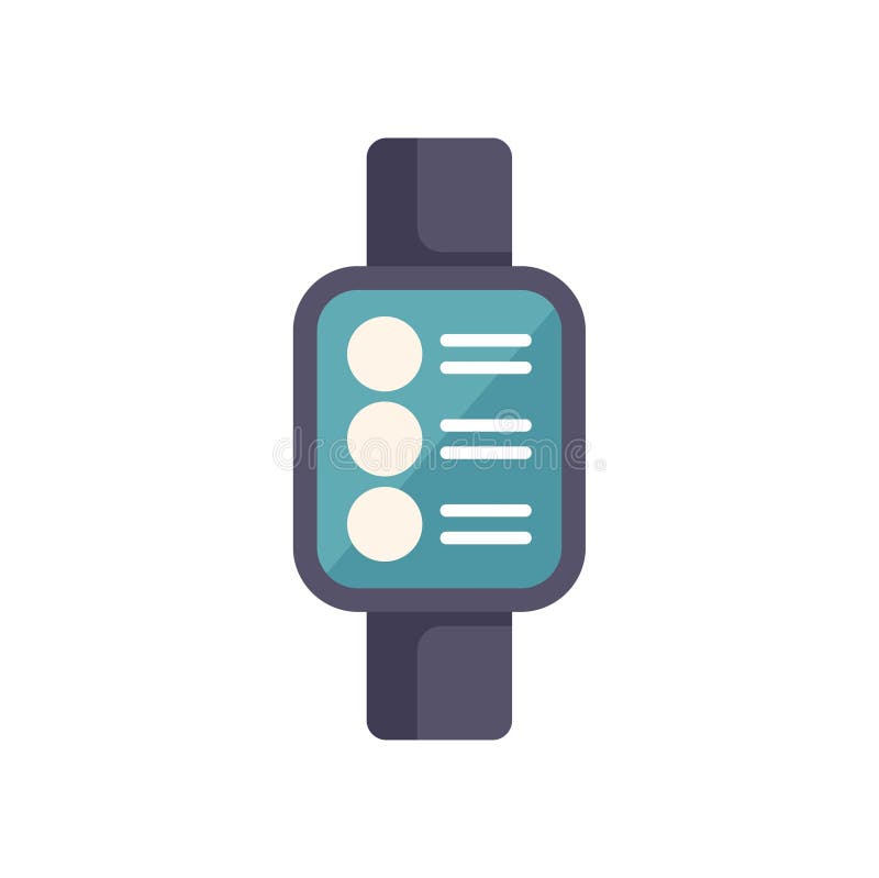 Smart Watch Showing Menu Interface with Buttons and Text Lines Stock ...