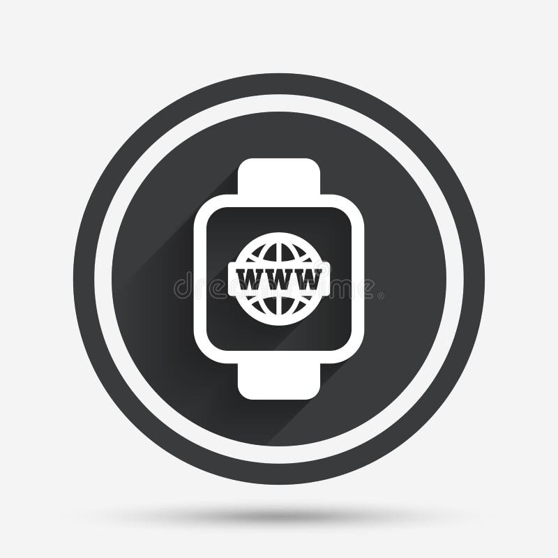 Smart Watch Sign Icon. Wrist Digital Watch Stock Vector - Illustration ...