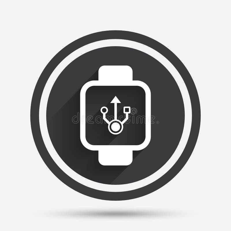 Smart Watch Sign Icon. Wrist Digital Watch Stock Vector - Illustration ...