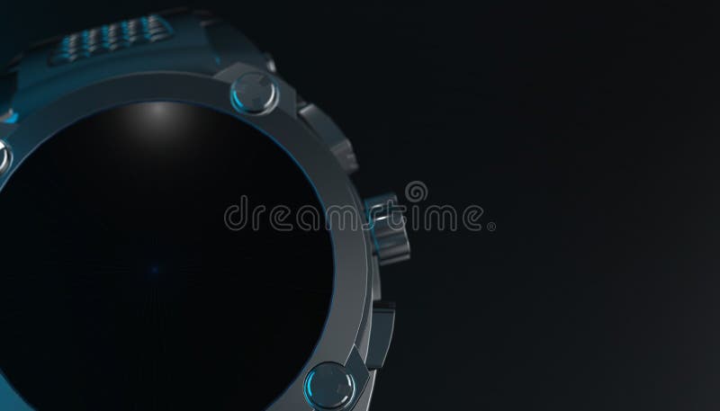 Smart Watch on Various Material and Background, 3d Render Stock ...