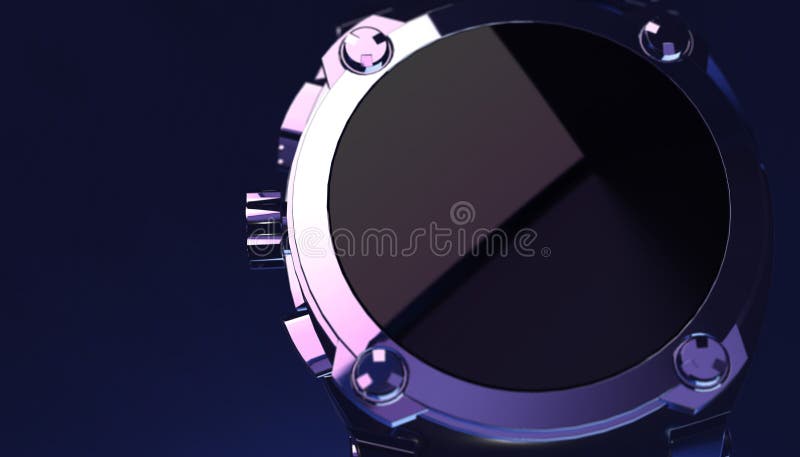 Smart Watch on Various Material and Background, 3d Render Stock ...