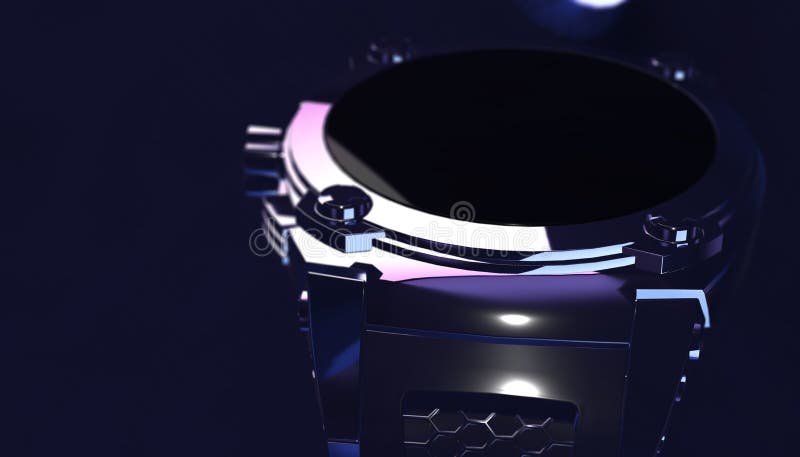 Smart Watch on Various Material and Background, 3d Render Stock ...
