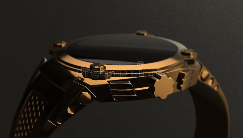 Smart Watch on Various Material and Background, 3d Render Stock ...