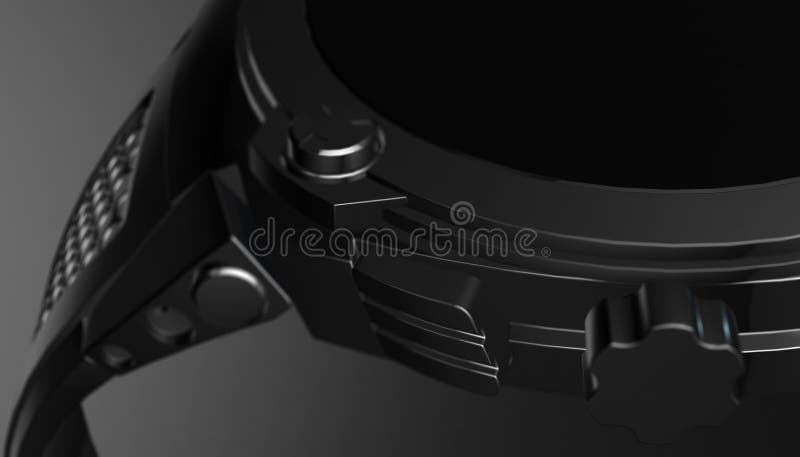 Smart Watch on Various Material and Background, 3d Render Stock ...