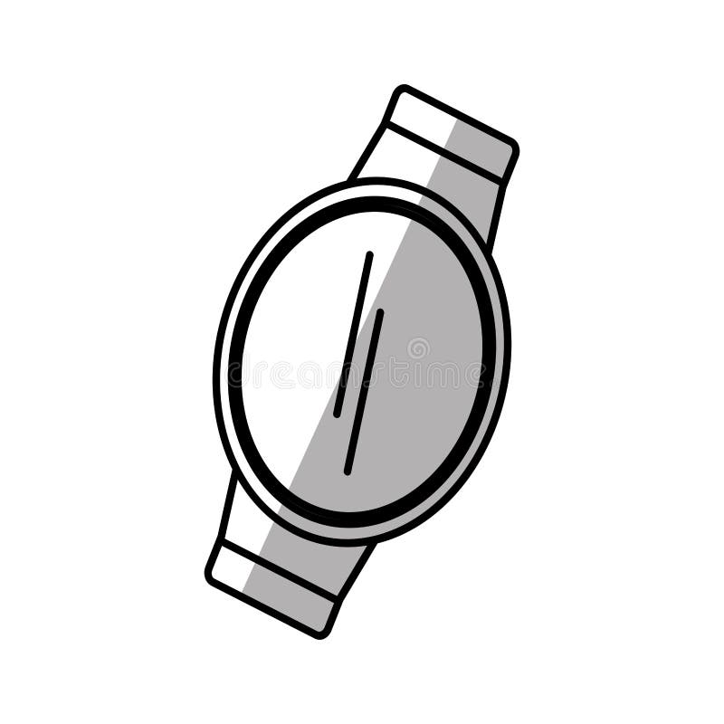 Smart Watch Wearable Gadget Shadow Stock Vector - Illustration of ...
