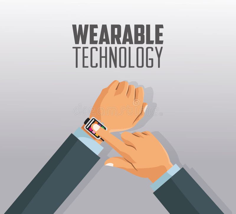 Smart Watch and Wearable Technology Design Stock Illustration ...